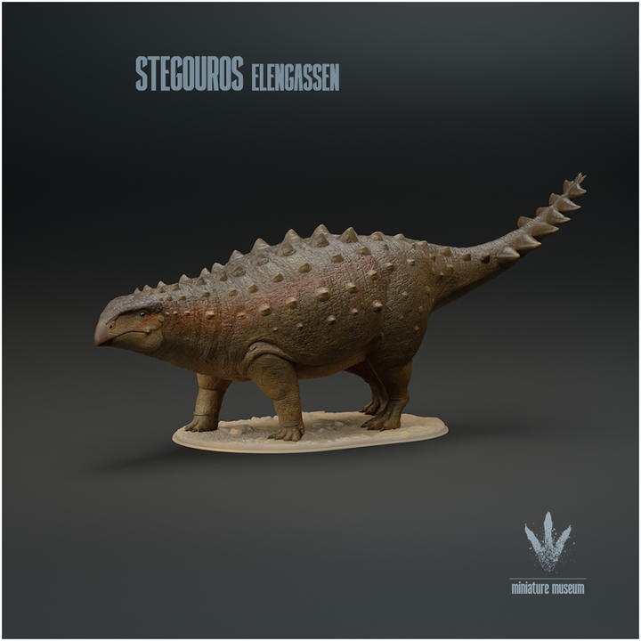 3D Printable Stegouros elengassen : The Roofed Tail by Miniature Museum