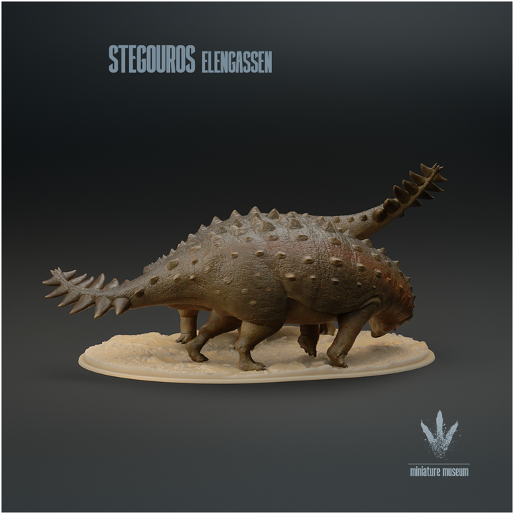 3D Printable Stegouros elengassen : Fight by Miniature Museum