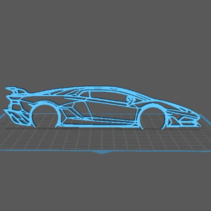 3D Printable Lamborghini - Aventador SVG by Paul Wust
