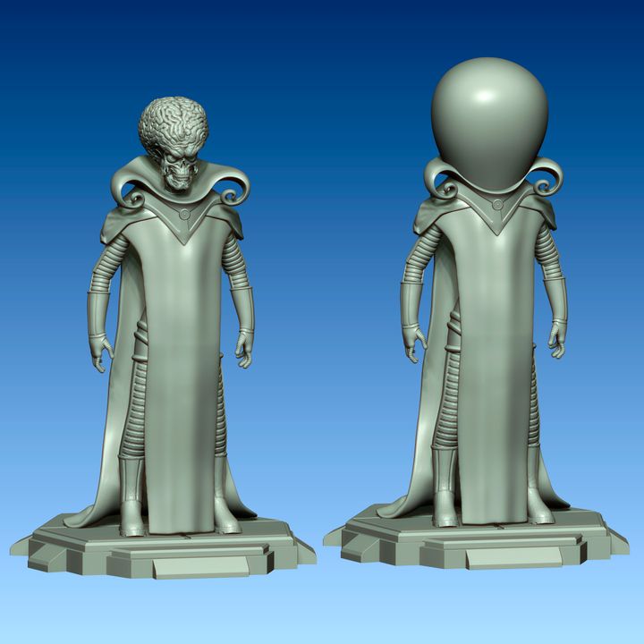 3D Printable Alien from the movie Mars Attacks! by Denis
