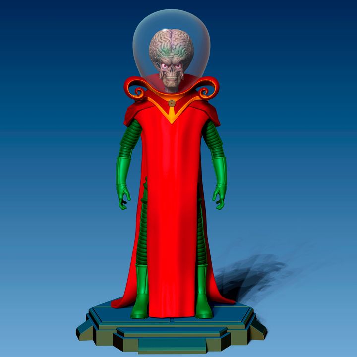 3D Printable Alien from the movie Mars Attacks! by Denis