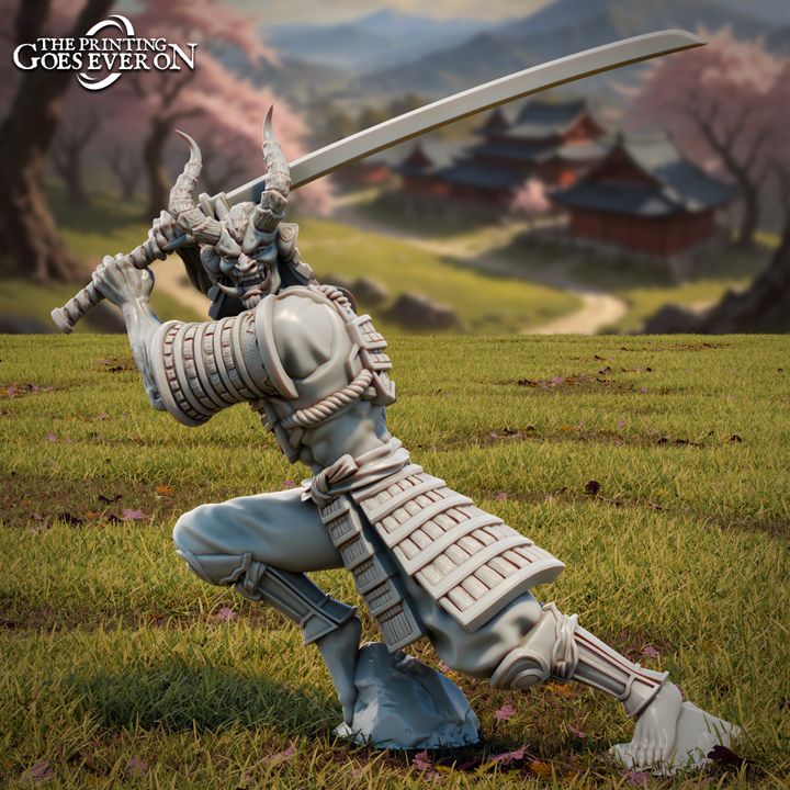 3D Printable Oni Demon - Presupported by The Printing Goes Ever On