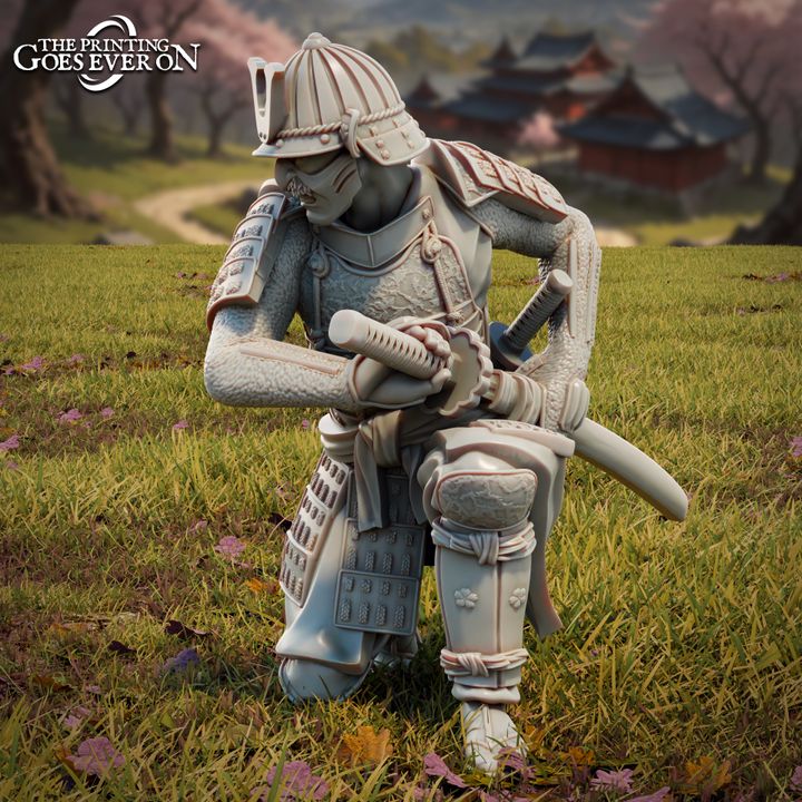 3D Printable Jade Empire Samurai - Katana A - Presupported by The ...