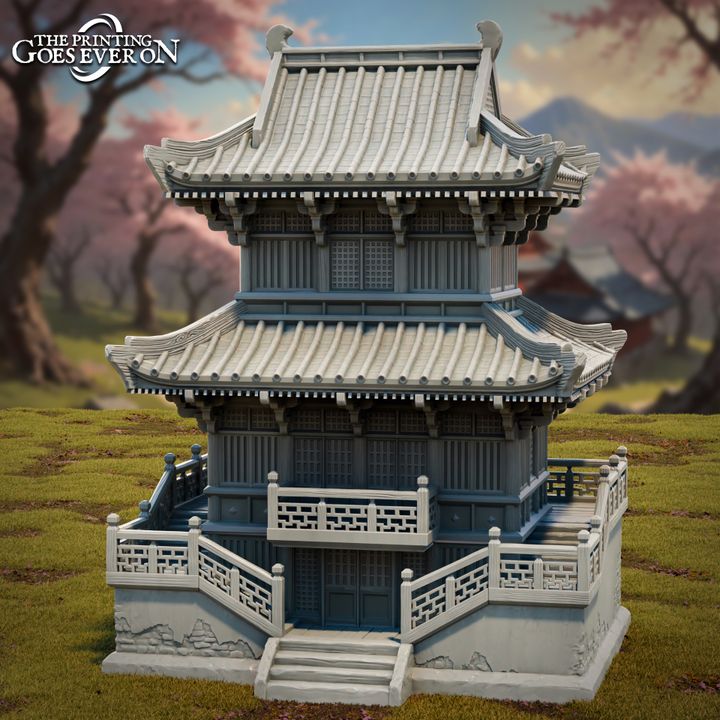 3D Printable Jade Empire Terrain - Building A - Supportless by The ...