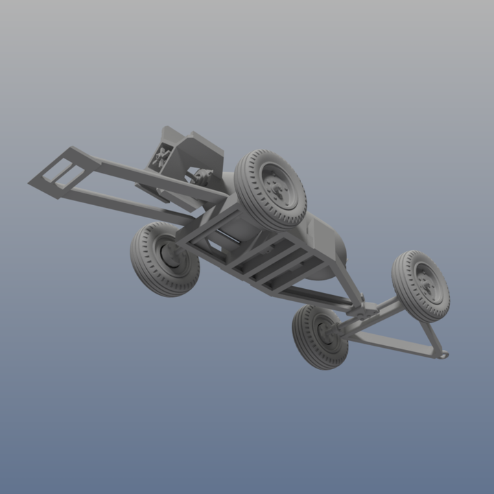 3D Printable AN-M64 500lb Bomb with Trailer in 1/72 by Zsombor Berces