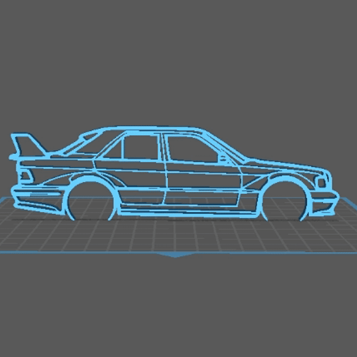 3D Printable Mercedes - 190 Evo 2 by Paul Wust