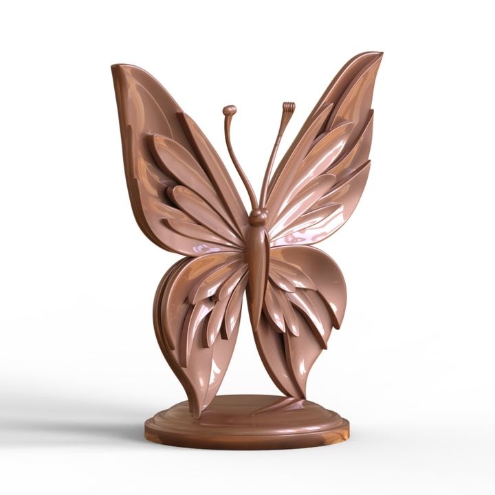 3D Printable butterfly sculpture by Dmitrii Tishchenkov