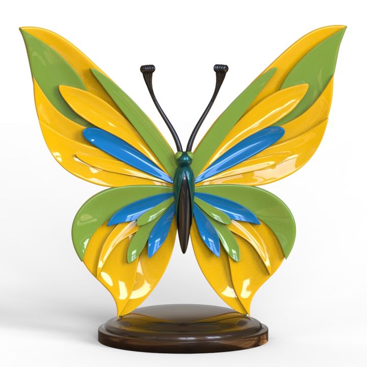 3D Printable butterfly sculpture by Dmitrii Tishchenkov