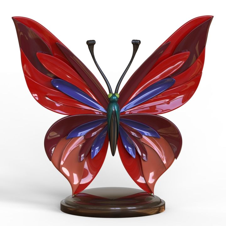 3D Printable butterfly sculpture by Dmitrii Tishchenkov