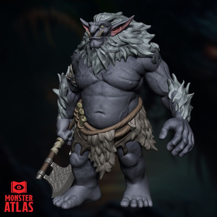 3D Printable Ice Troll by Monster Atlas