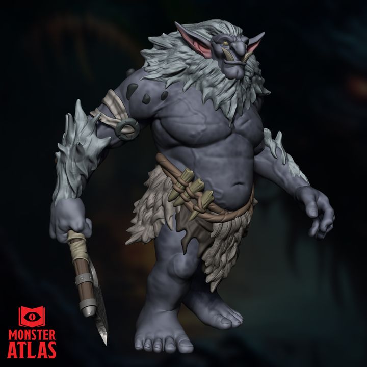 3D Printable Ice Troll by Monster Atlas