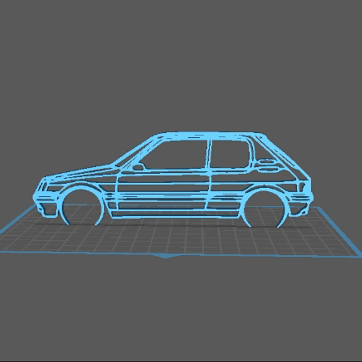 3D Printable Peugeot - 205 GTI by Paul Wust