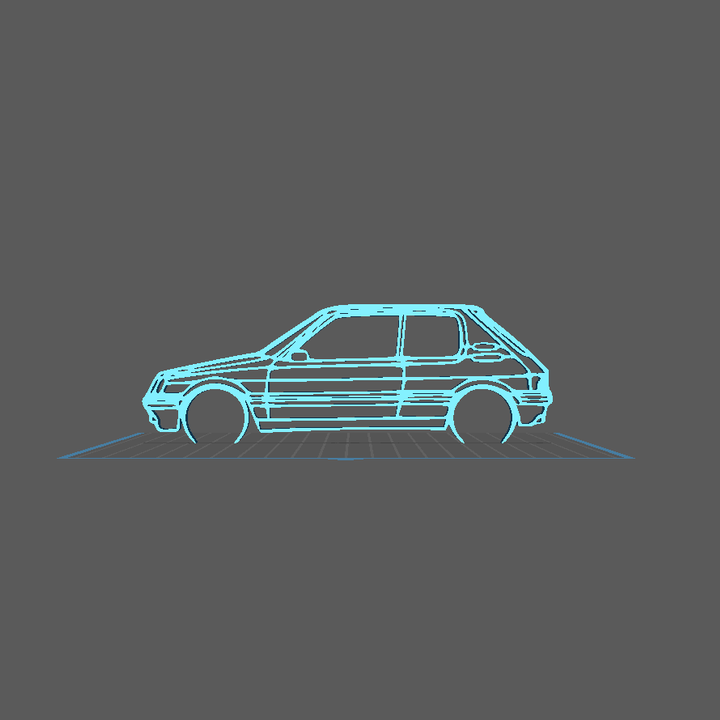 3D Printable Peugeot - 205 GTI by Paul Wust