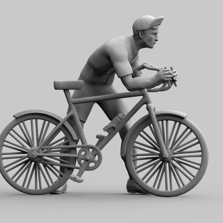 3D Printable cyclist by 3Dimontis