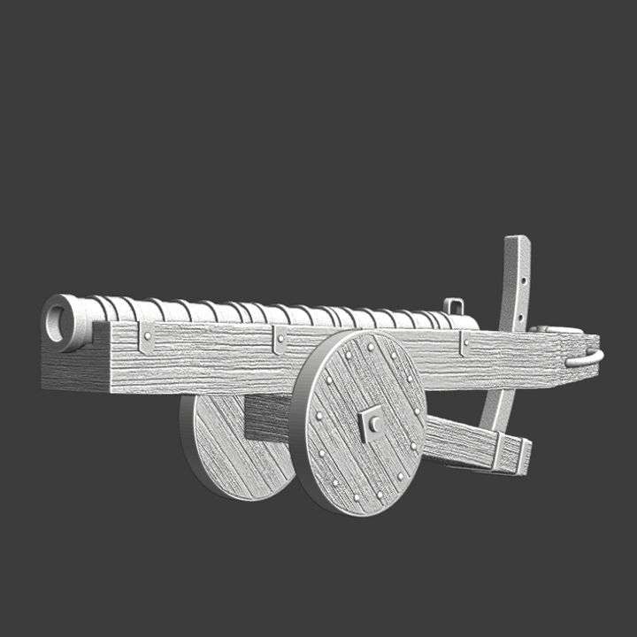 3D Printable Medieval cannon for wargaming by Northern Crusades Miniatures
