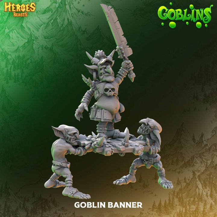 3D Printable goblin boss v1 by Heroes and Beasts