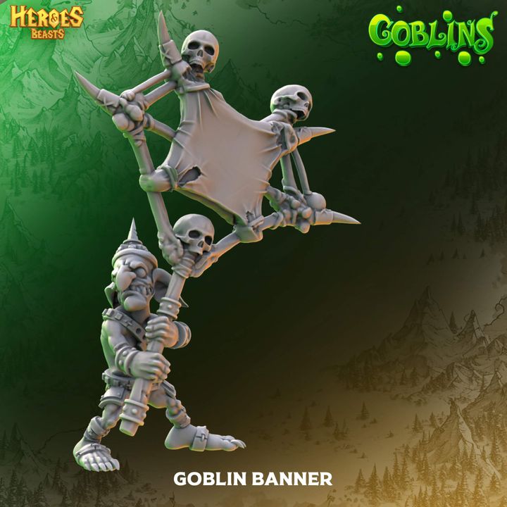 3D Printable goblin banner by Heroes and Beasts