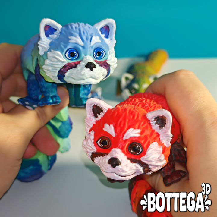3D Printable RED PANDA, articulated, flexi, toy by NOZZLE NOOK