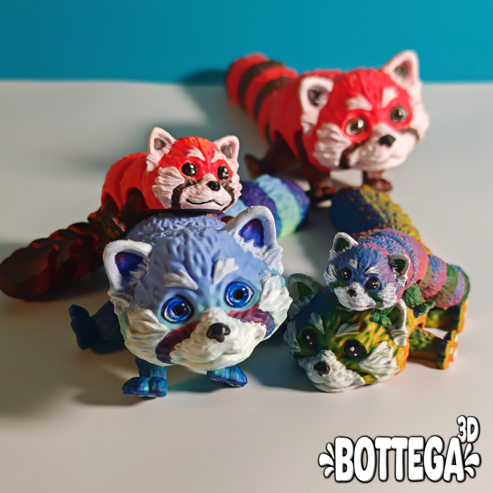 3D Printable RED PANDA, articulated, flexi, toy by NOZZLE NOOK