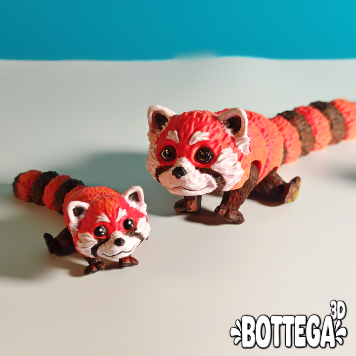 3D Printable RED PANDA, articulated, flexi, toy by NOZZLE NOOK