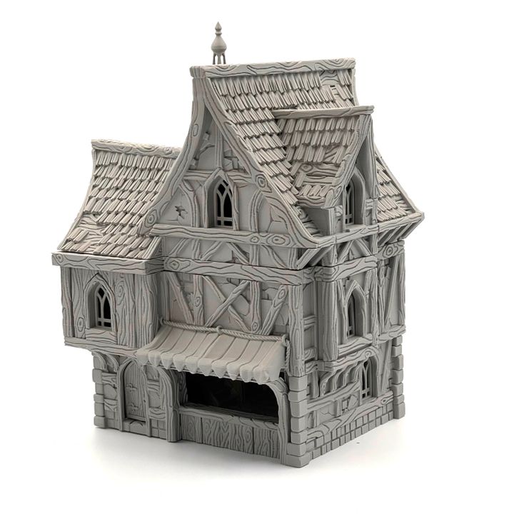 3D Printable The Merchant's House - Fantasy Store - Medieval Building ...