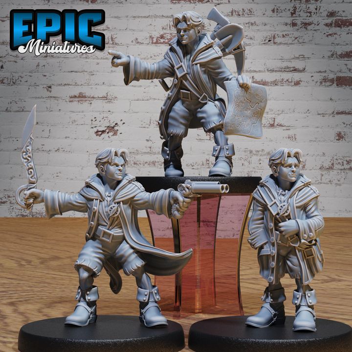 3D Printable Young Halfling Cabin Boy Set / Ship Worker / Corsair ...