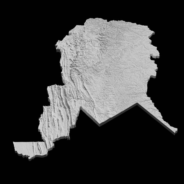 3D Printable USA State of West Virginia Topographic Map - 3D Terrain ...