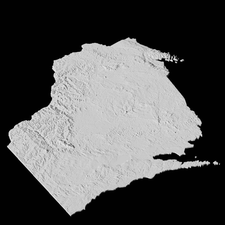 3D Printable USA State of Wisconsin Topographic Map - 3D Terrain ...