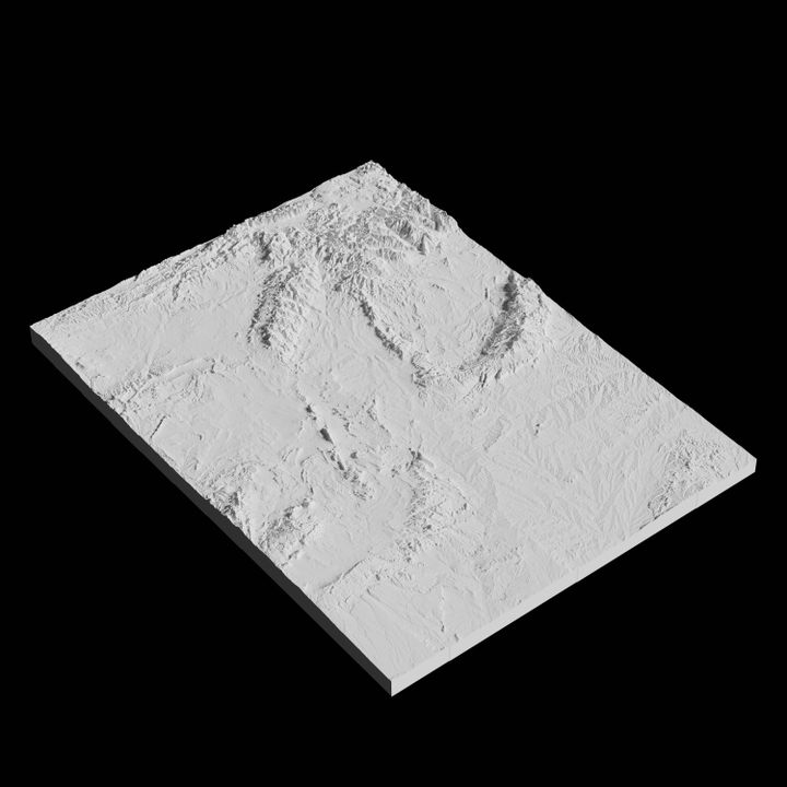 3D Printable USA State of Wyoming Topographic Map - 3D Terrain ...