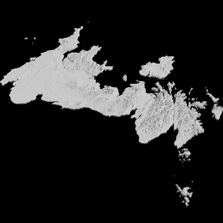 3D Printable United Kingdom Topographic Map - 3D Terrain Elevation ...