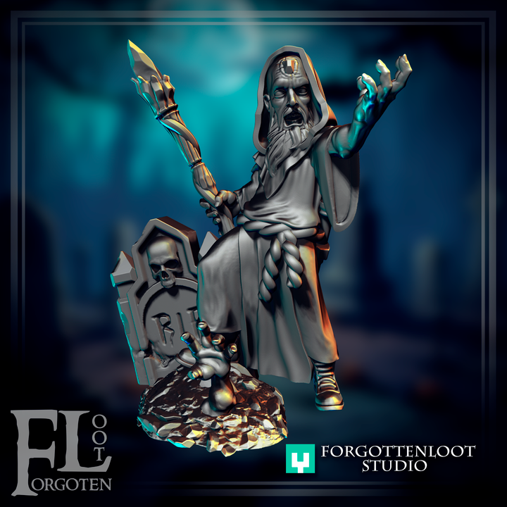 3D Printable Necromancer Hero by forgottenlootstudio