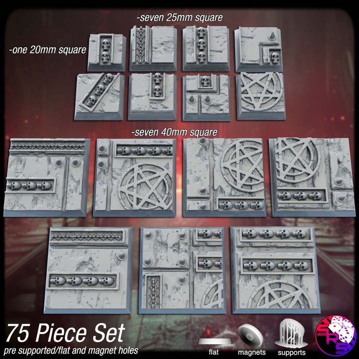 3D Printable Infernal Bases (Standard Sizes) by SRS Studios