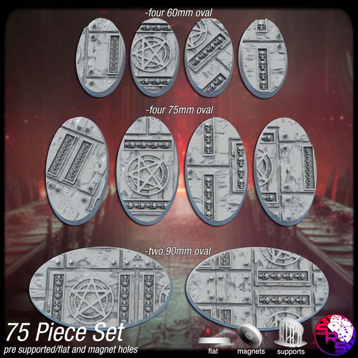 3D Printable Infernal Bases (Standard Sizes) by SRS Studios