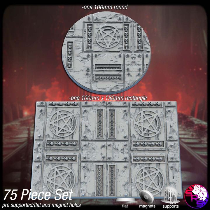 3D Printable Infernal Bases (Standard Sizes) by SRS Studios