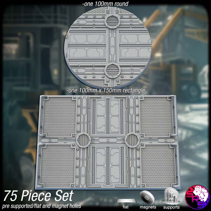 3D Printable Tech Bases (Standard Sizes) by SRS Studios