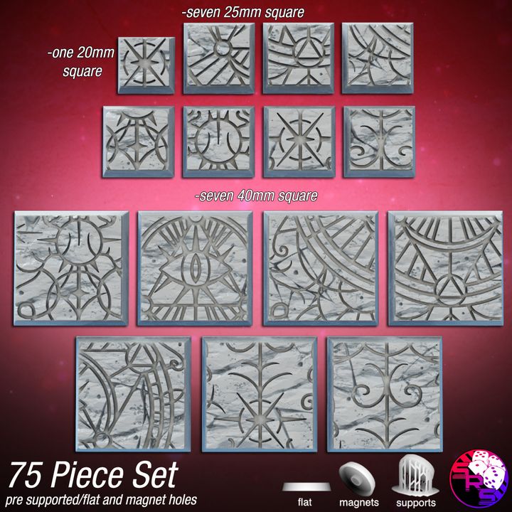 3D Printable Arcane Bases (Standard Sizes) by SRS Studios