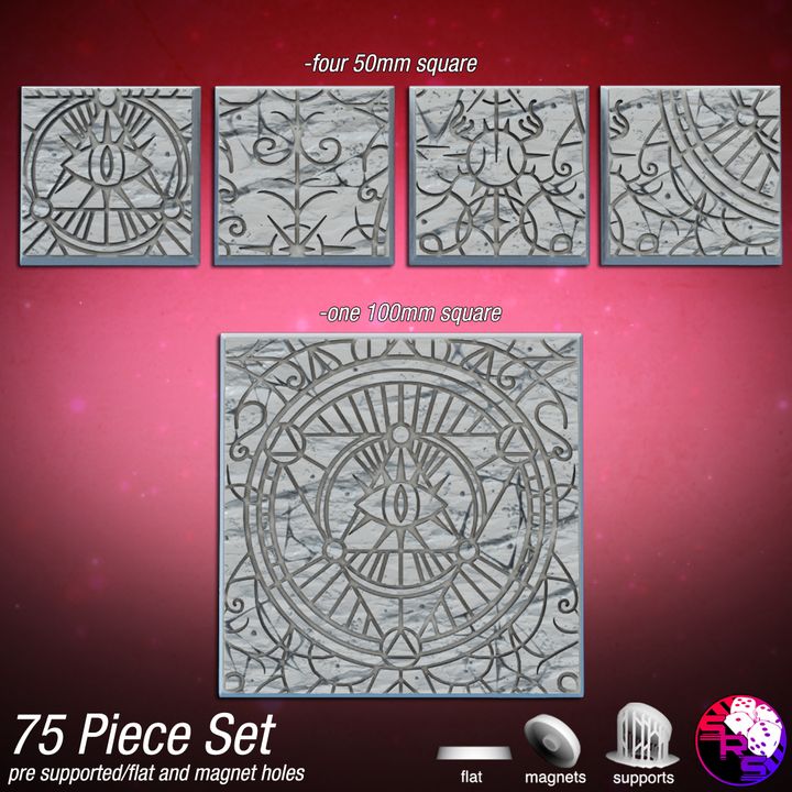 3D Printable Arcane Bases (Standard Sizes) by SRS Studios