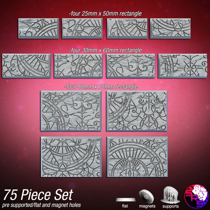 3D Printable Arcane Bases (Standard Sizes) by SRS Studios