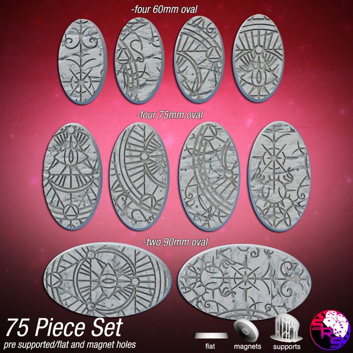 3D Printable Arcane Bases (Standard Sizes) by SRS Studios