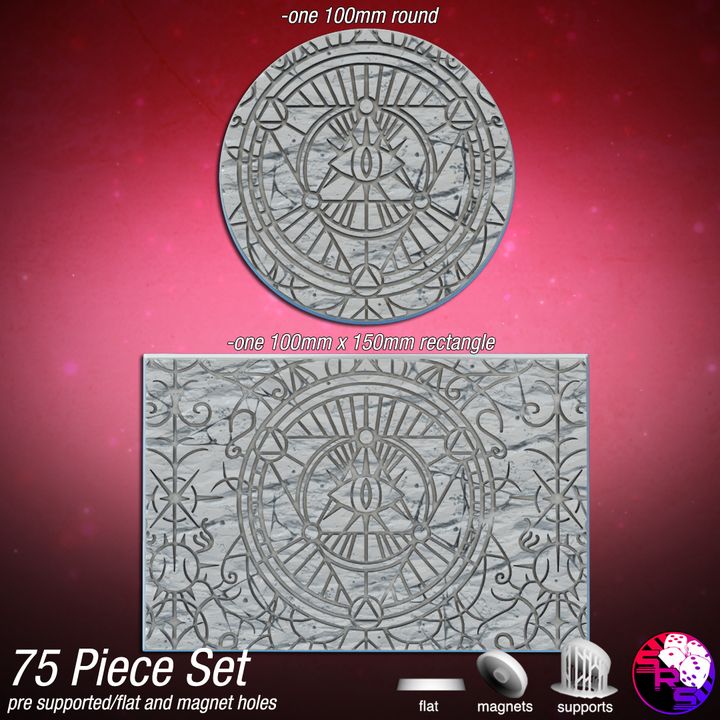 3D Printable Arcane Bases (Standard Sizes) by SRS Studios