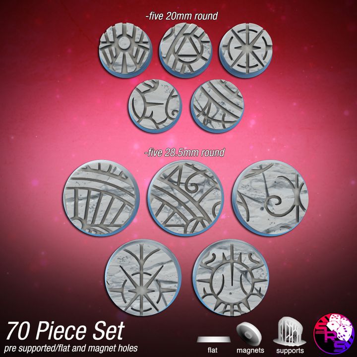 3D Printable Arcane Bases (Expansion Sizes) by SRS Studios