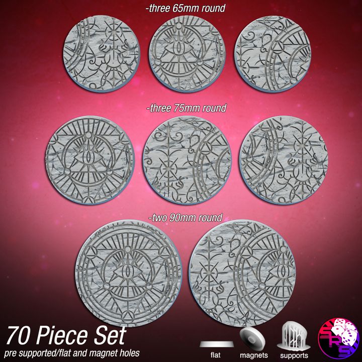 3D Printable Arcane Bases (Expansion Sizes) by SRS Studios