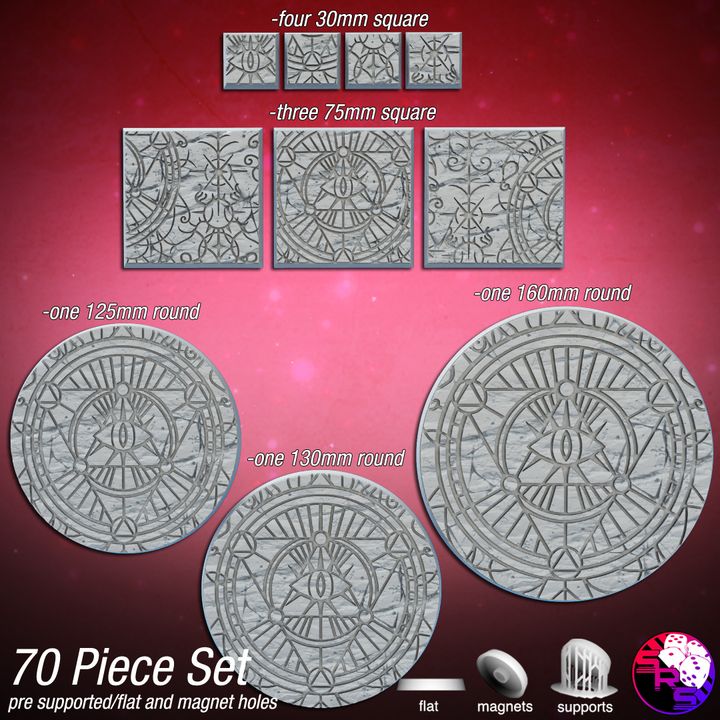 3D Printable Arcane Bases (Expansion Sizes) by SRS Studios
