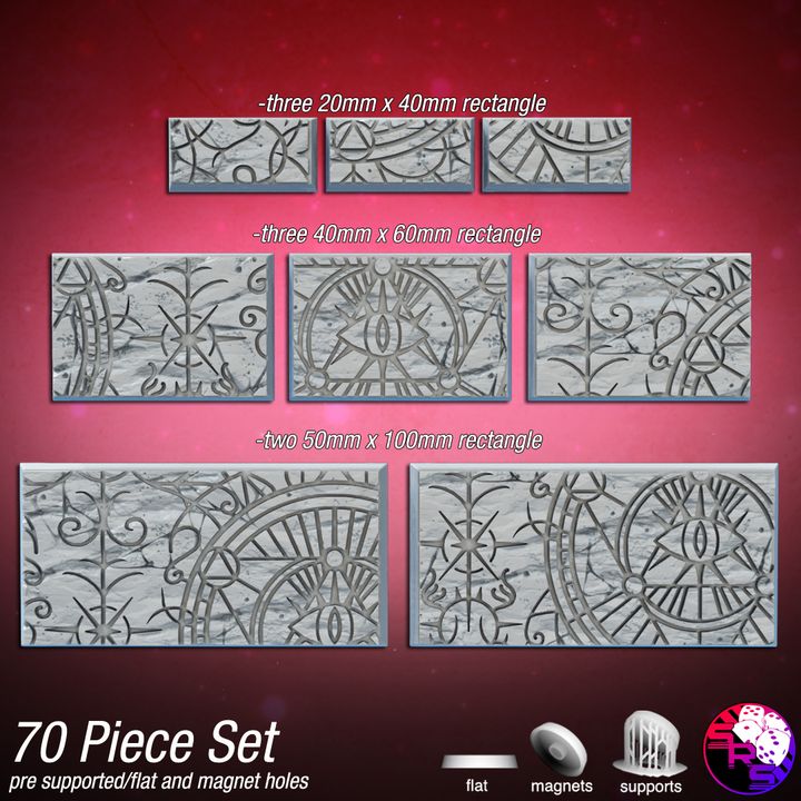 3D Printable Arcane Bases (Expansion Sizes) by SRS Studios