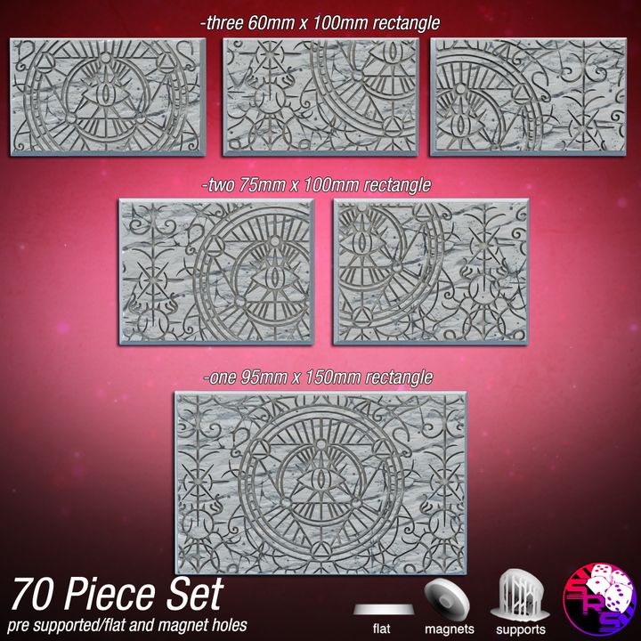 3D Printable Arcane Bases (Expansion Sizes) by SRS Studios