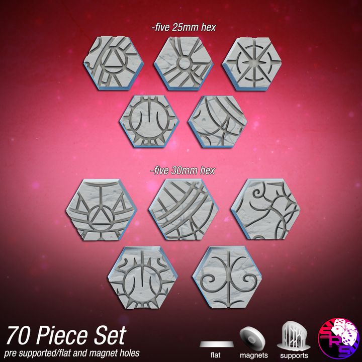 3D Printable Arcane Bases (Expansion Sizes) by SRS Studios