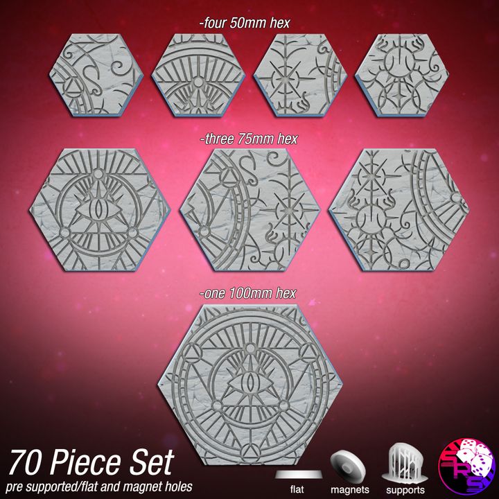 3D Printable Arcane Bases (Expansion Sizes) by SRS Studios