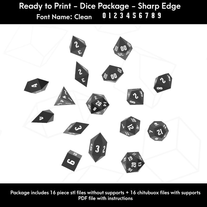 3D Printable Dice Masters – Ready to Print - 16 Piece Set ...