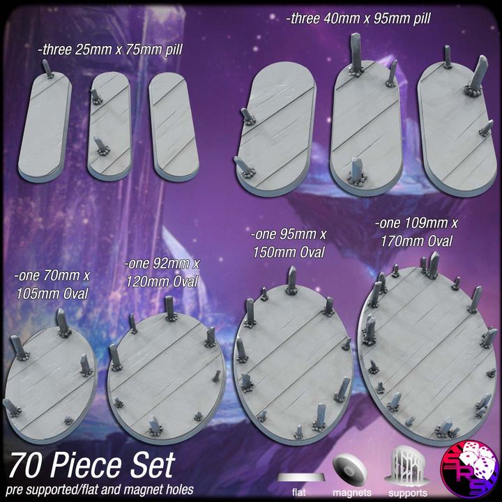 3D Printable Crystal Cavern Bases (Expansion Sizes) by SRS Studios