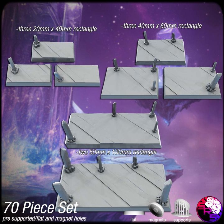 3D Printable Crystal Cavern Bases (Expansion Sizes) by SRS Studios